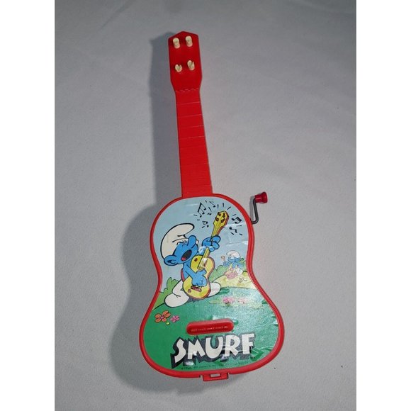 Sound | Toys | Smurfs Peyo 982 Red Guitar Strummin Smurf Toy Musical ...